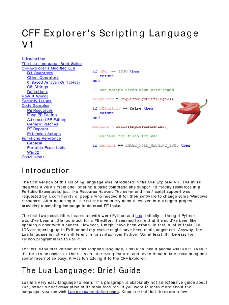 Cff Explorer Scripting Language Pdf Filename Computer File 3069