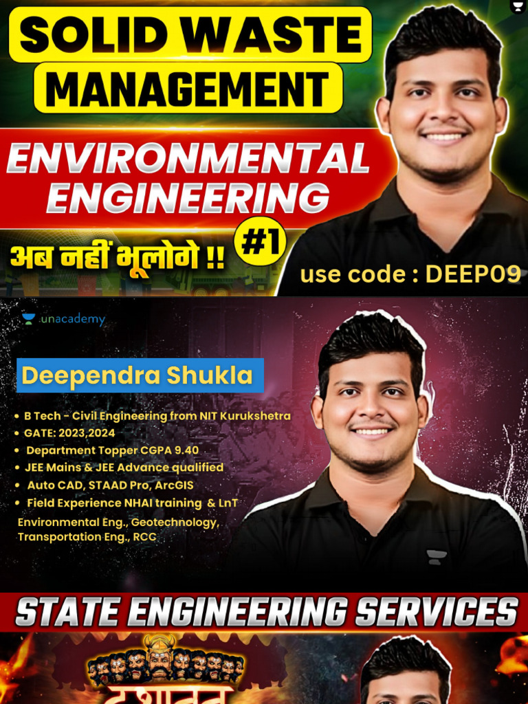 Solid Waste Management Environmental Engineering Deependra Sir 1 | PDF