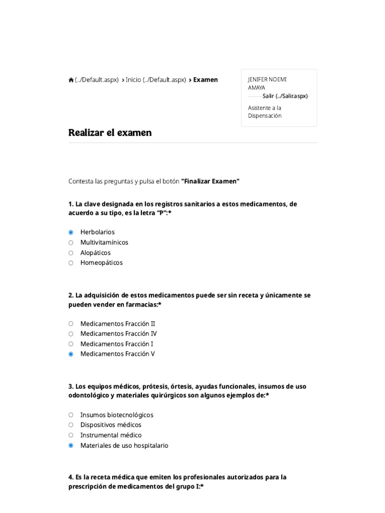 Sicad Examen 2026 | PDF | Farmacia | Química medicinal
