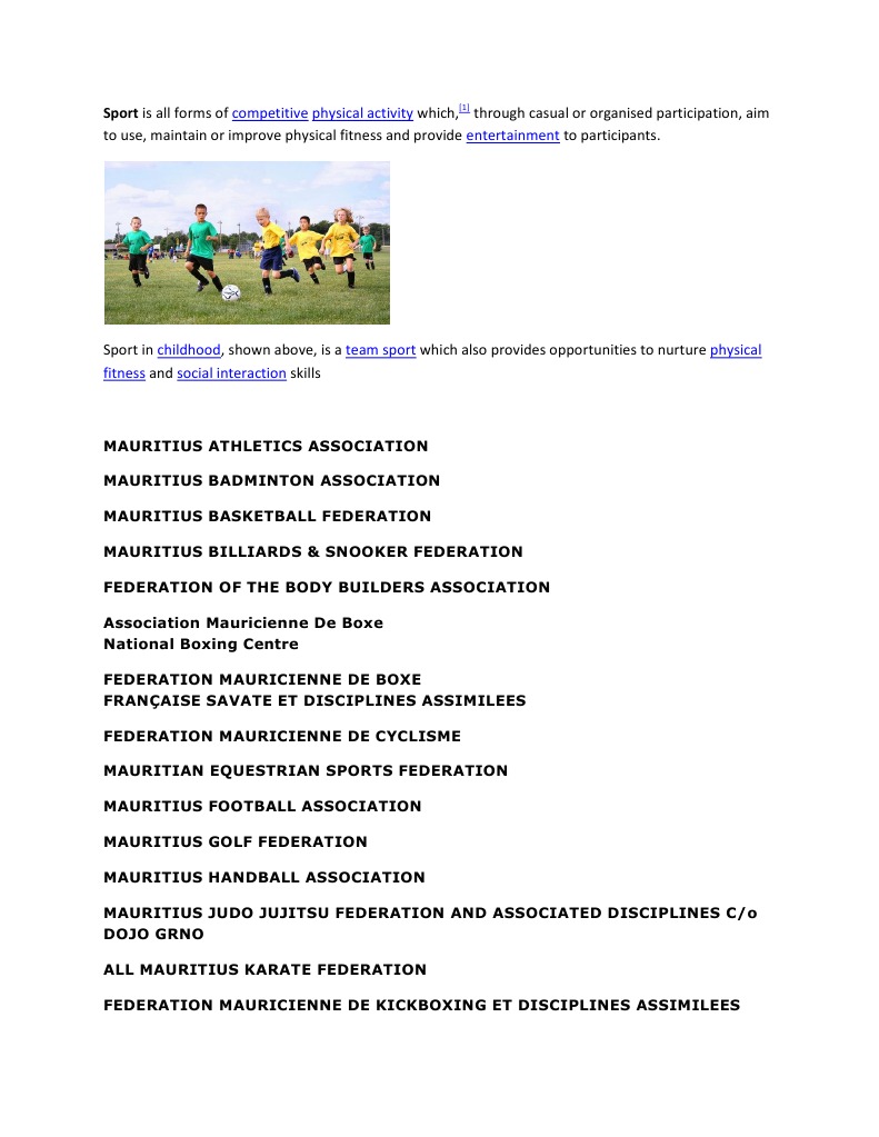 Sport Is All Forms of Competitive Physical Activity Which | PDF ...