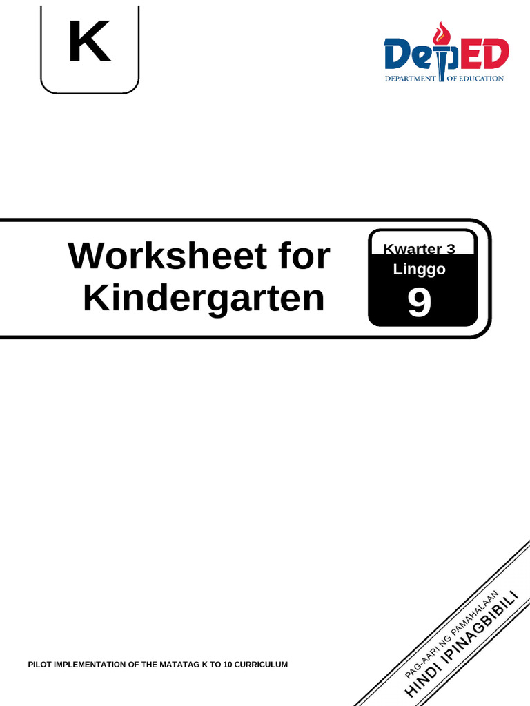 WS Kindergarten Q3 Week-9 v.2 | PDF | Human Communication