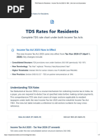 TDS Rate Chart FY 2025-2026 Summary | PDF | Taxes | Income Tax