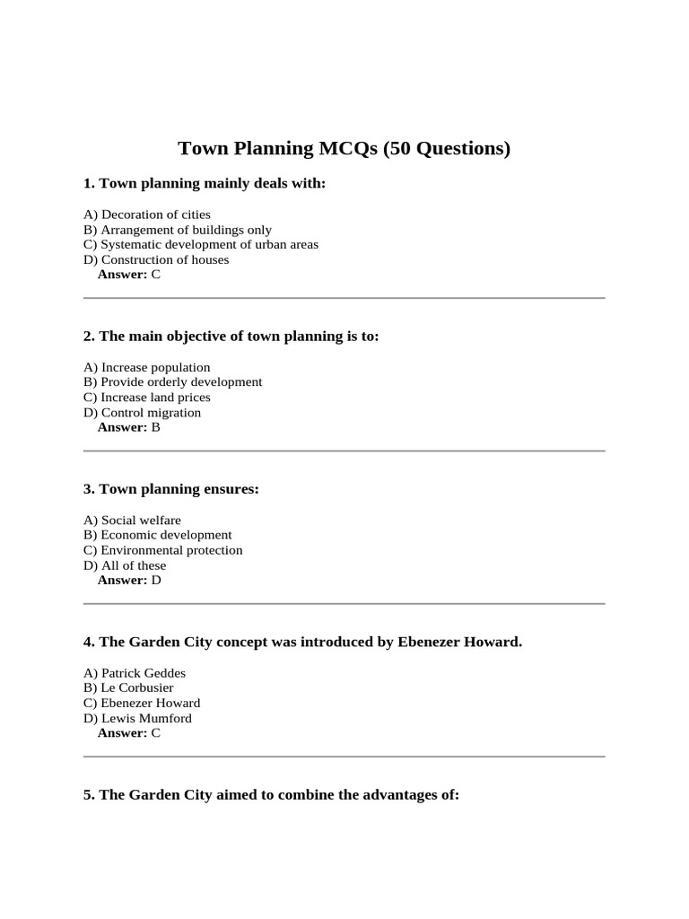 Town Planning | PDF | Urban Planning | Urban Sprawl