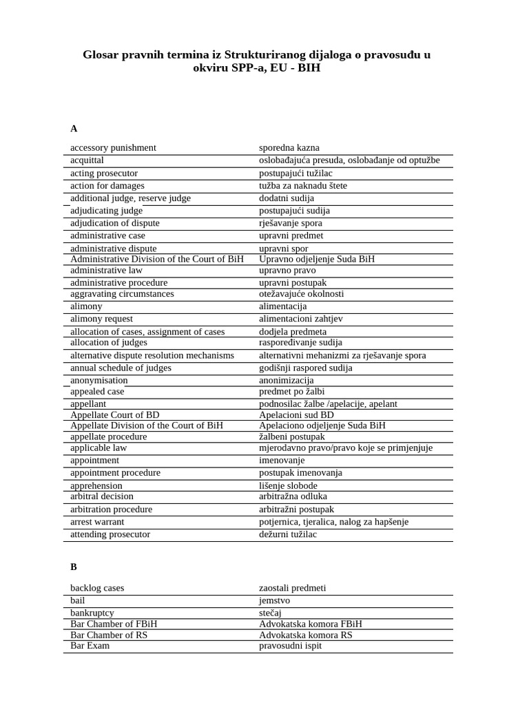 Glosar Terminologije Iz Strukturiranog Dijaloga | PDF