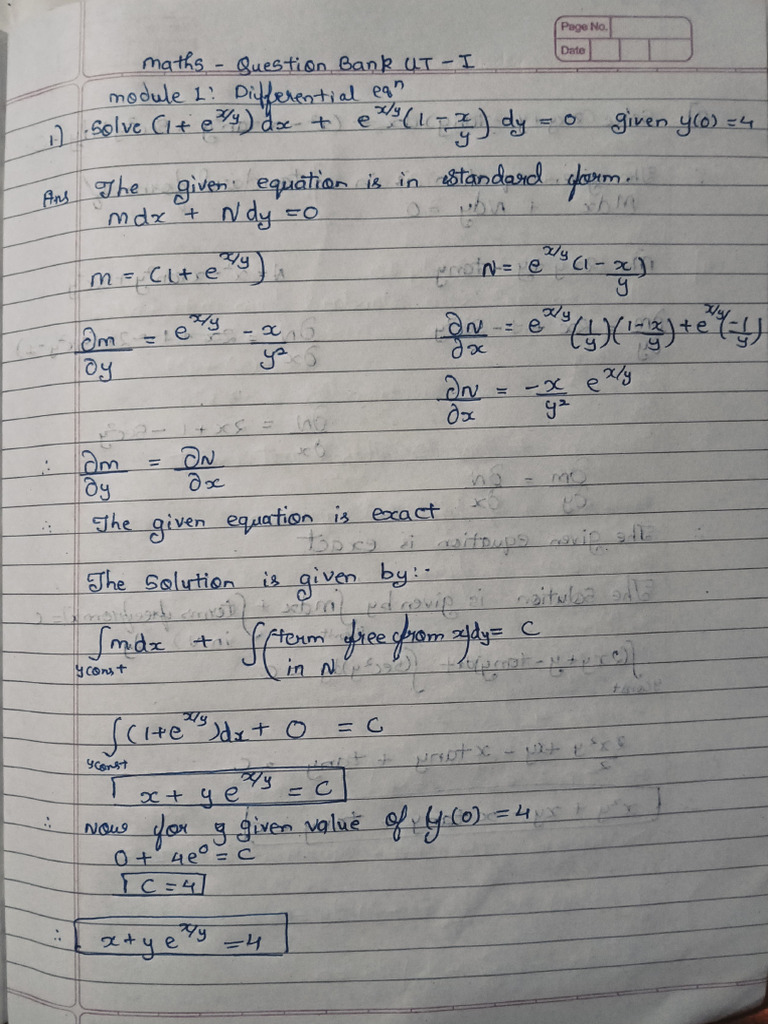 Maths Question Bank Solution | PDF