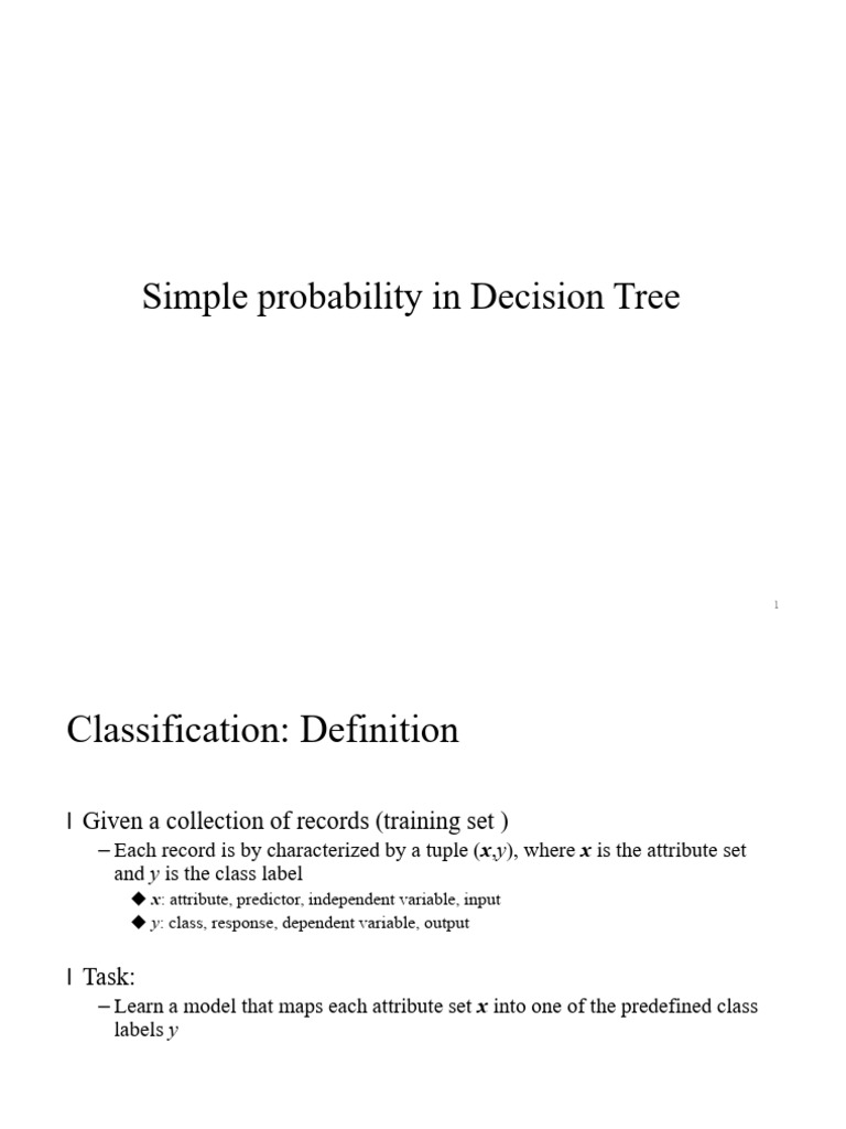 Lecture 8 - Simple Prob in Decision Tree | PDF | Statistical ...