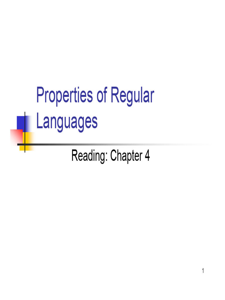 Regular Language Properties | PDF | Syntax (Logic) | Mathematics