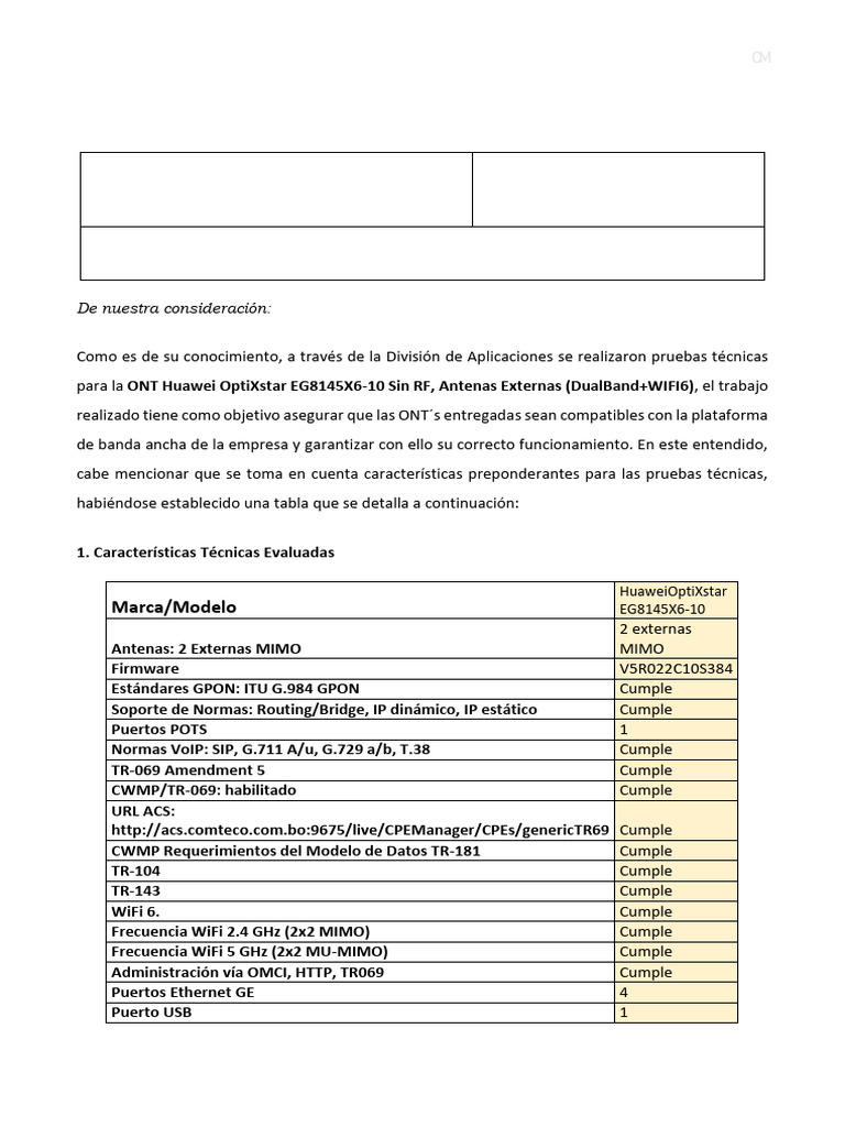 Gerencia Técnica, Huaweiactivo Inf1-2026 | PDF | Wifi | Ieee 802.11