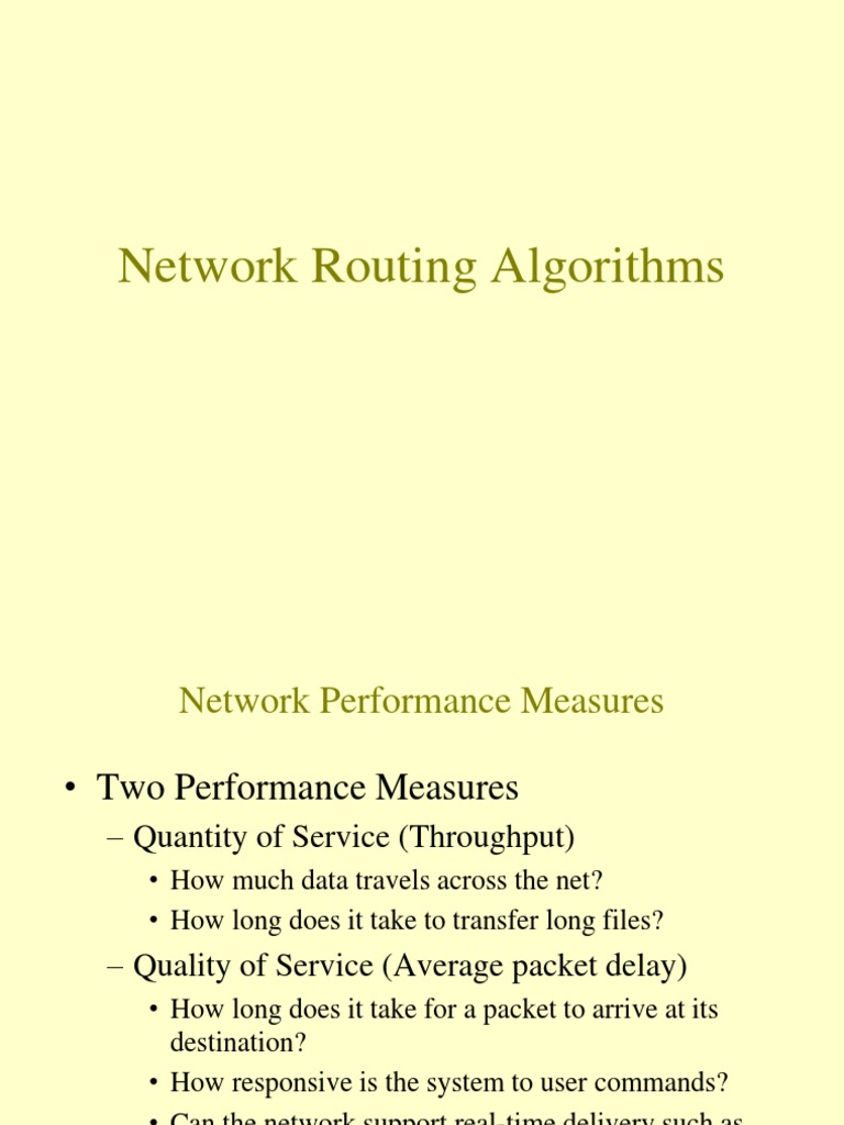 Network Algorithms | Download Free PDF | Network Congestion | Routing