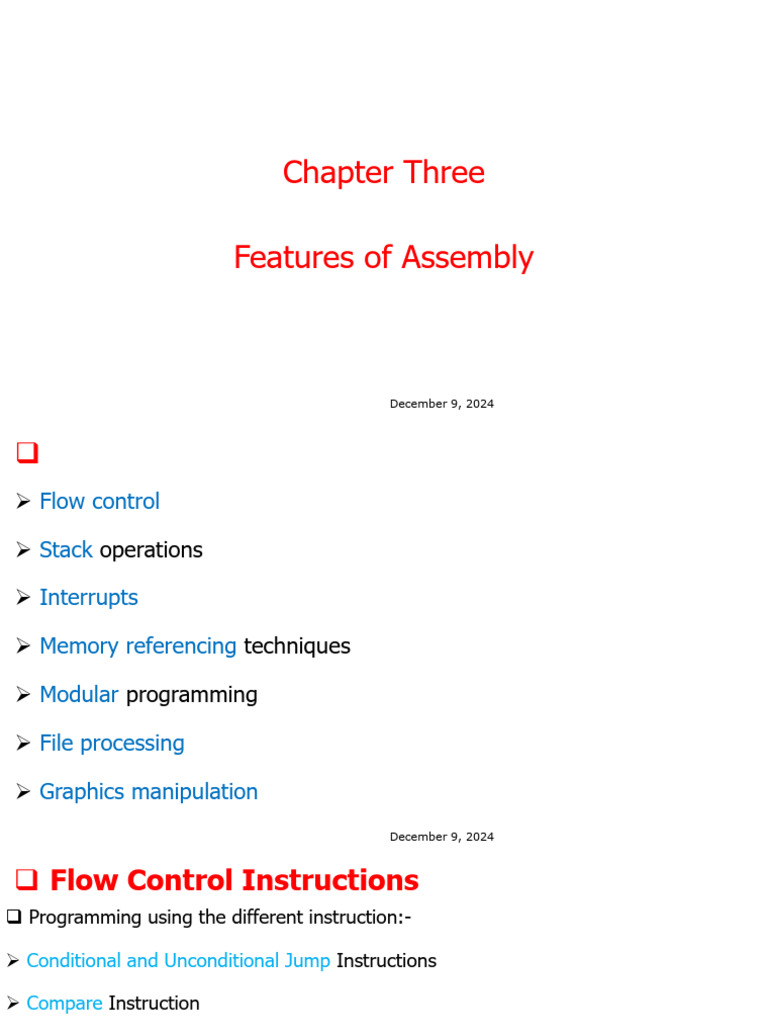 Ch-3 Features of Assembly Language | PDF | Central Processing Unit ...