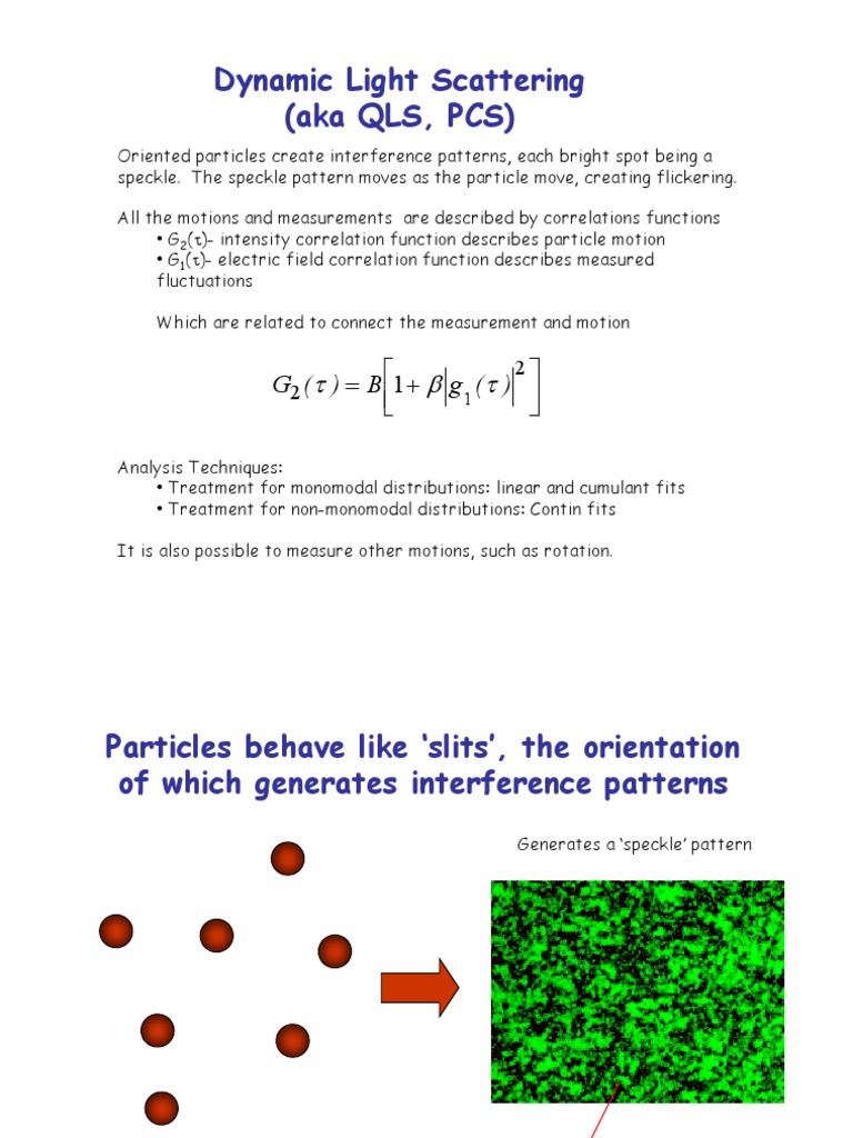 Dynamic Light Scattering | PDF | Scattering | Laser