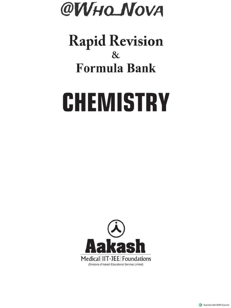 Aakash Rapid Revision Chemistry 2026 | PDF