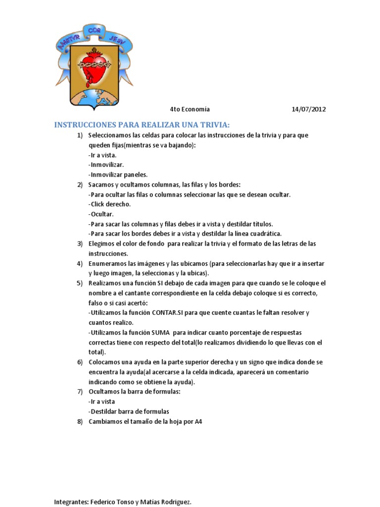 Instrucciones de La Trivia | PDF