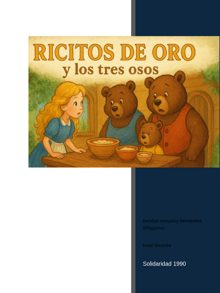 Ricitos de Oro y Los Tres Osos | PDF | Osos | Ricitos de oro y los tres ...