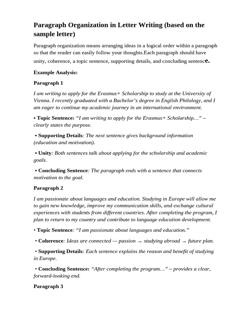 LESSON 16 Paragraph Organization in Letter Writing | PDF | Leadership ...
