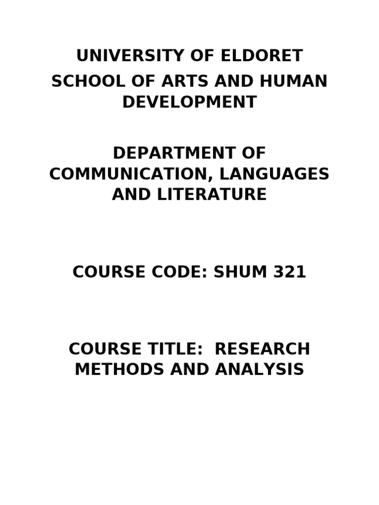 SHUM 321 NOTES - 2025 Updated - Doc 3 | PDF | Methodology | Experiment