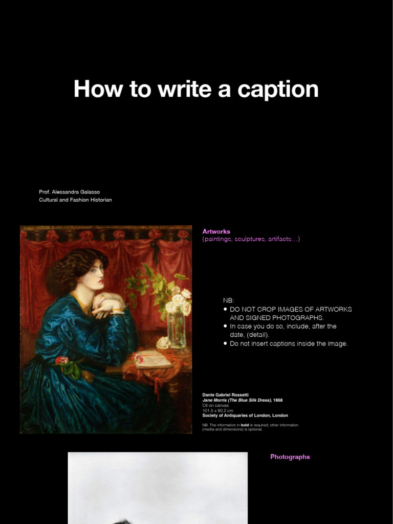 How To Write A Caption | PDF