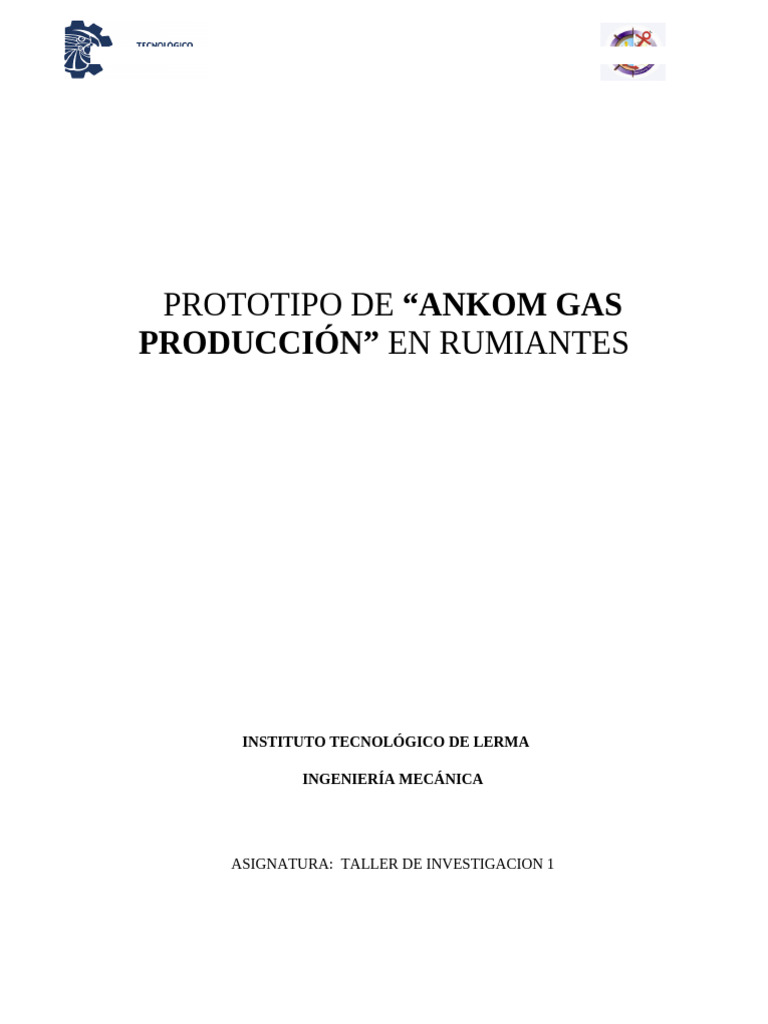 PROYECTO ANKOM | PDF | Alimentos | Gases