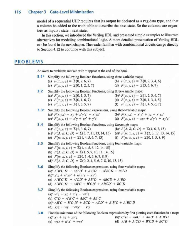 K-Map Problems With Solutions | PDF