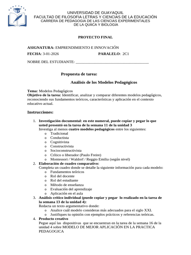 Proyecto Final Actual | PDF | Pedagogía | Enseñando
