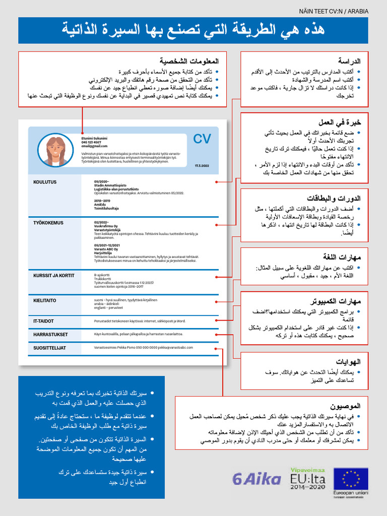 CV Ohje Arabia | PDF