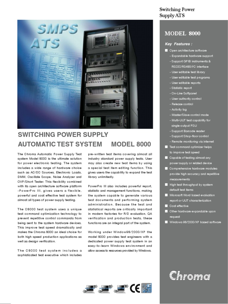 Chroma Brochure 8000 | PDF | Power Supply | Device Driver