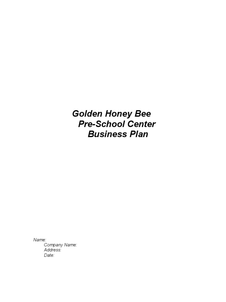 Daycare Preschool Business Plan | PDF | Child Care | Relationships