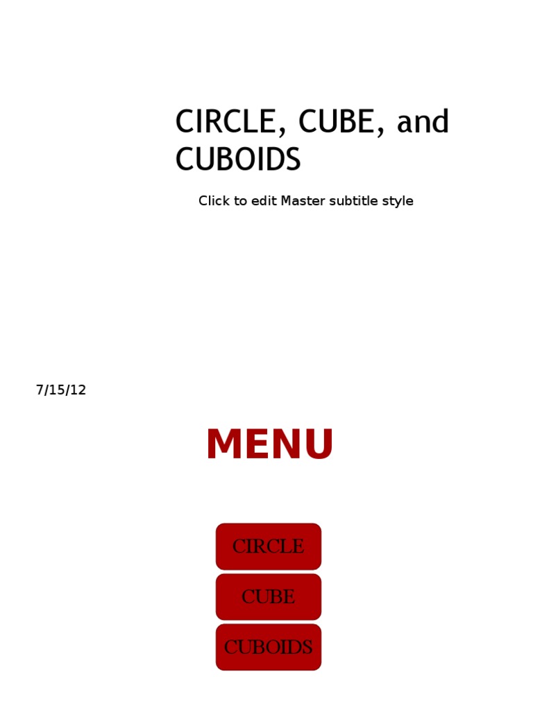 Circle, Cube, and Cuboids | PDF | Circle | Euclid