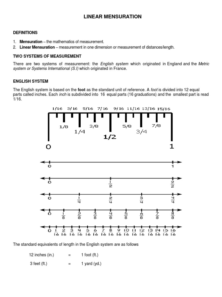 Trade Mathematics Measurement | PDF | Foot (Unit) | Metre