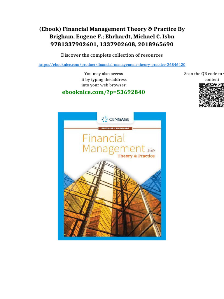 (Ebook) Financial Management Theory & Practice by Brigham, Eugene F ...