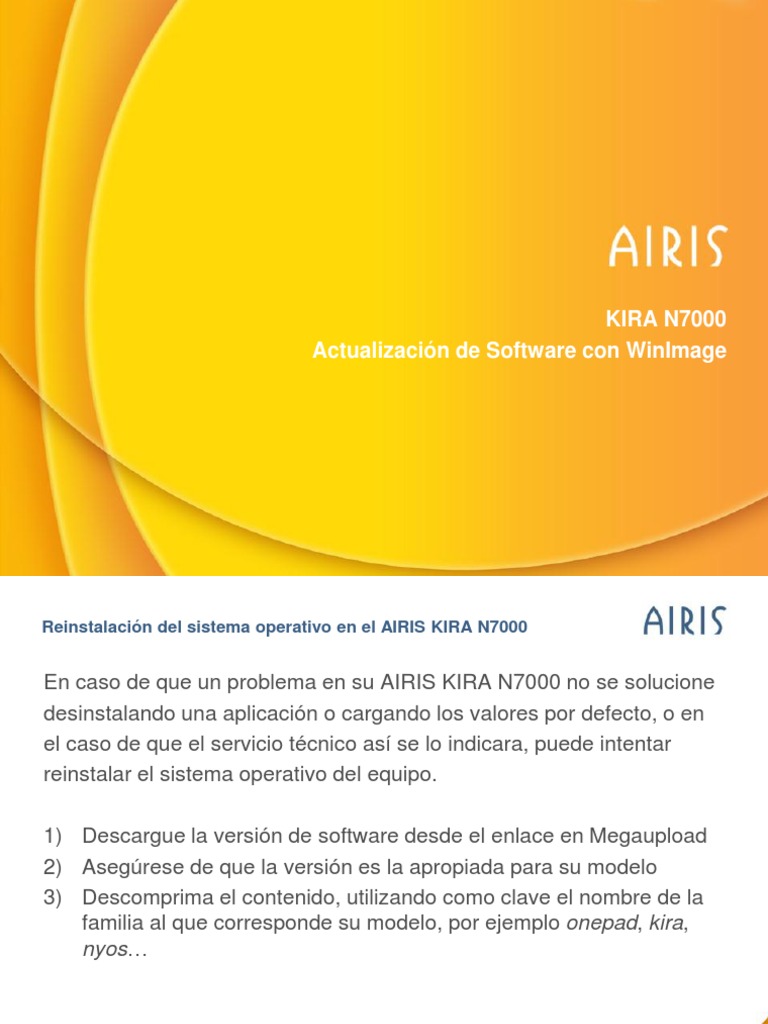 Actualización Software KIRA Con WinImage | PDF | Sistema operativo | Apoyo