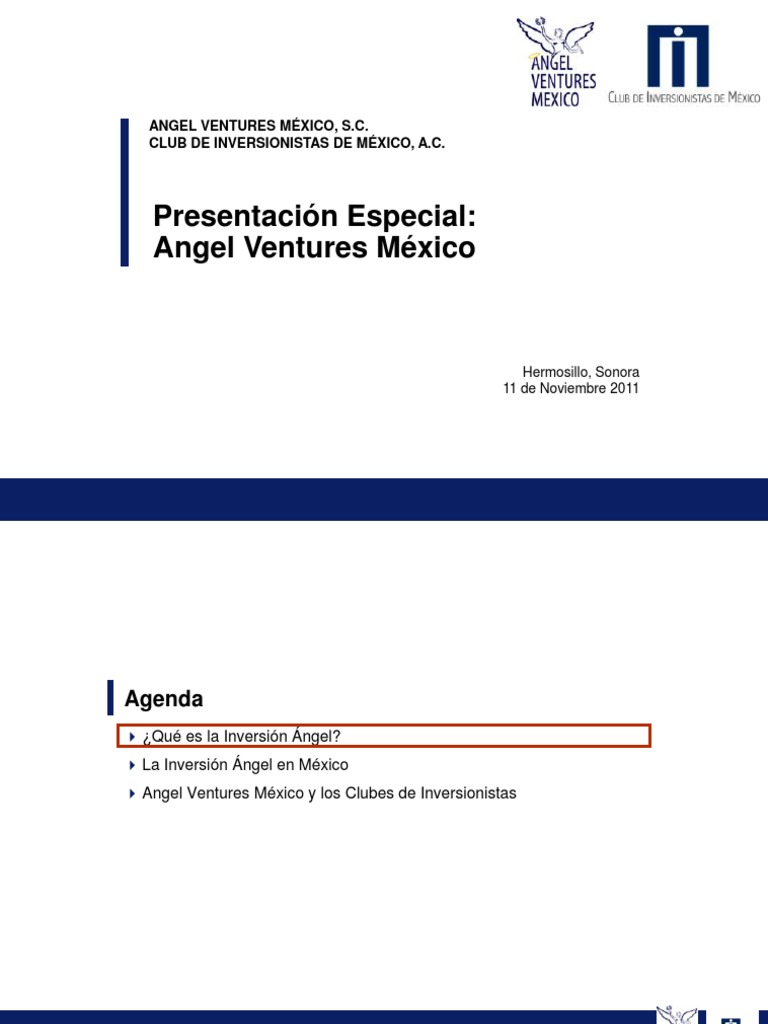 Angel Ventures Mexico | PDF | Capital de riesgo | Finanzas corporativas