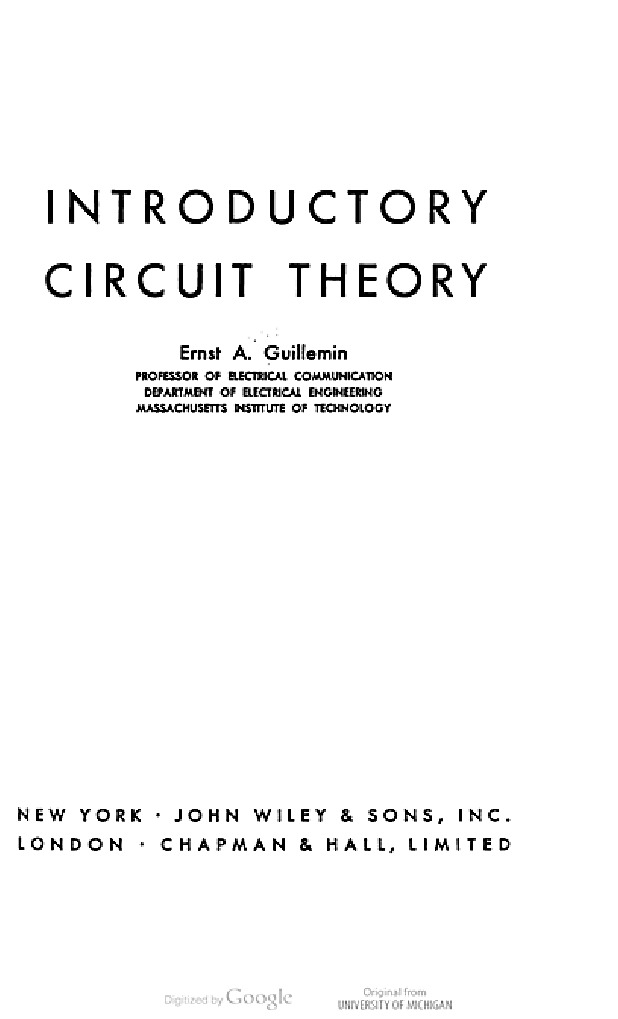 Introduction To Circuit Theory | PDF