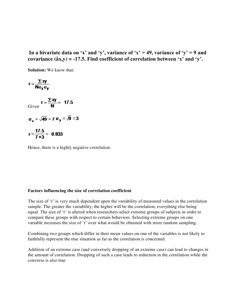 Correlation Coefficient Calculation Guide | PDF | Teaching Methods ...