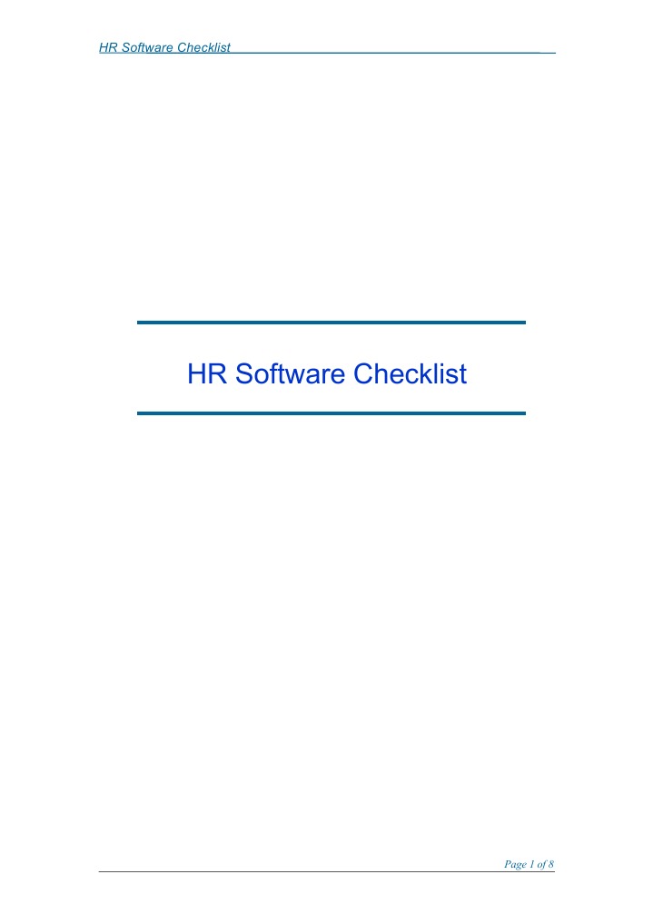 HR Checklist | PDF | Recruitment | Competence (Human Resources)