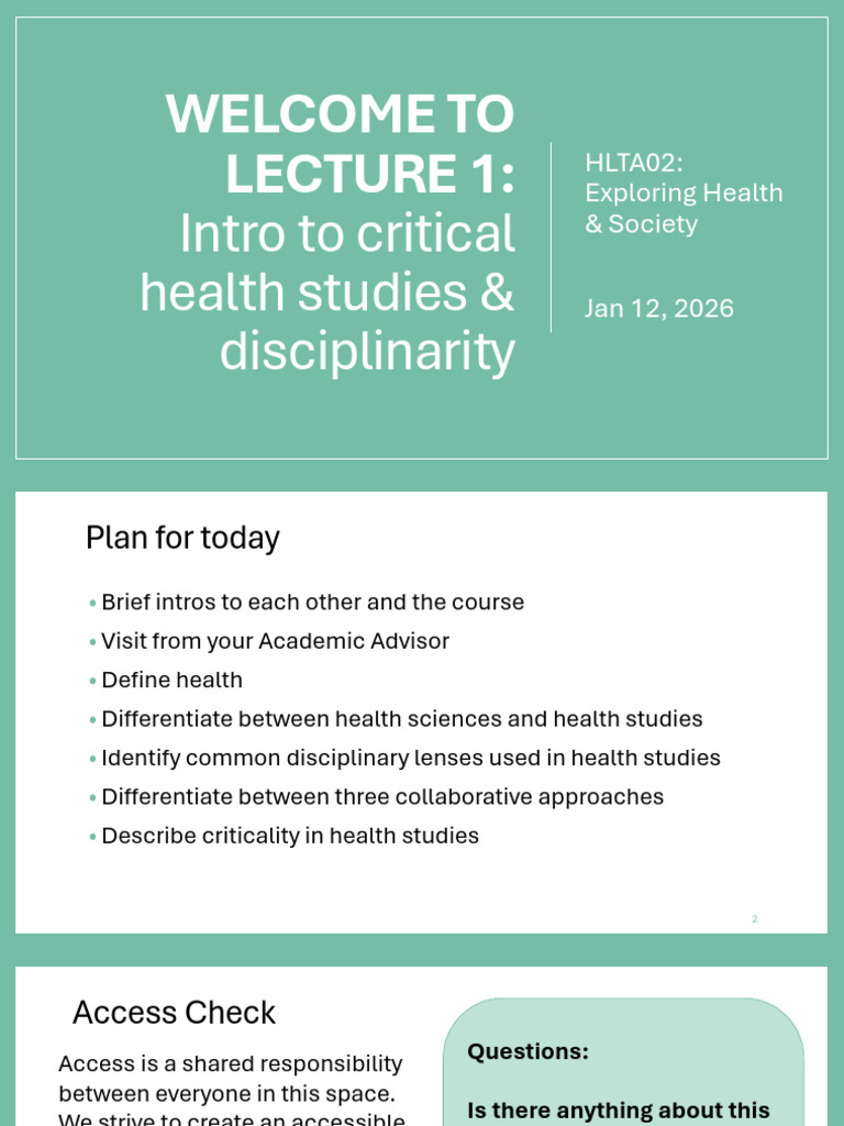 HLTA02 Jan+12 Intro+to+Health+Studies | PDF | Social Sciences | Science