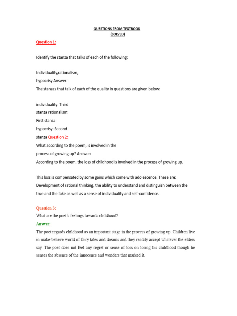 Questions From Textbook | PDF