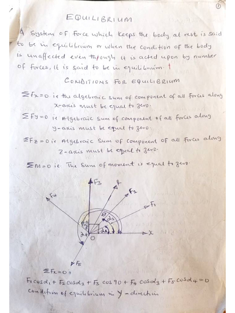 Engineering Mechanics Equilibrium | PDF