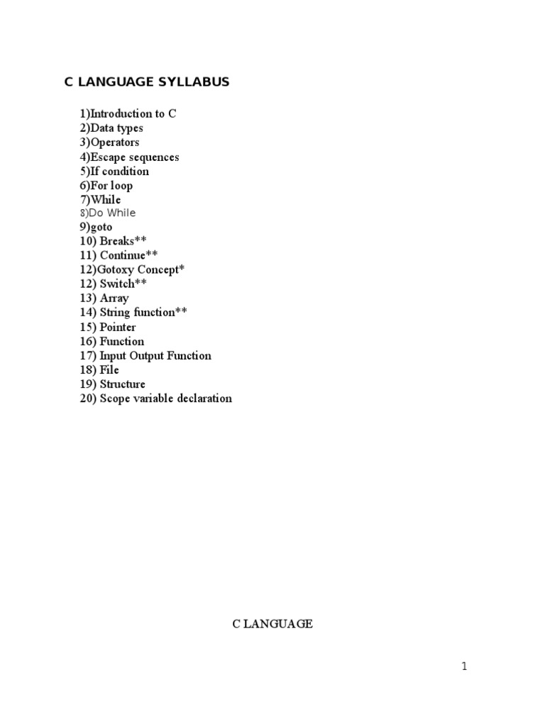 C Tutorial | PDF | C (Programming Language) | Parameter (Computer ...