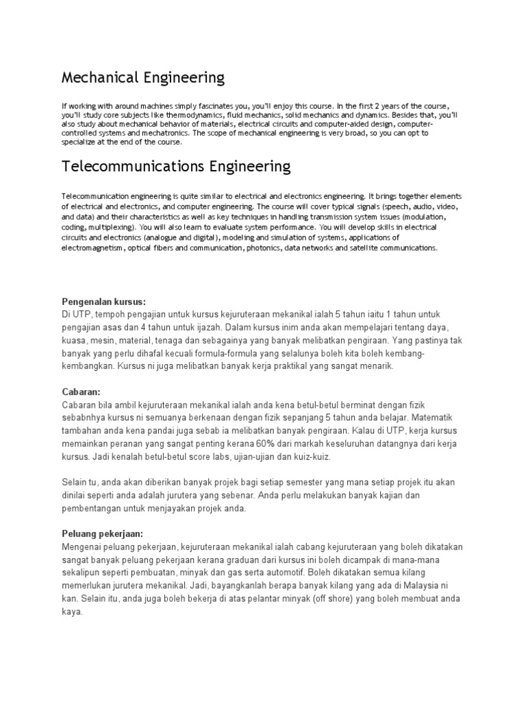 Mechanical Engineering | PDF