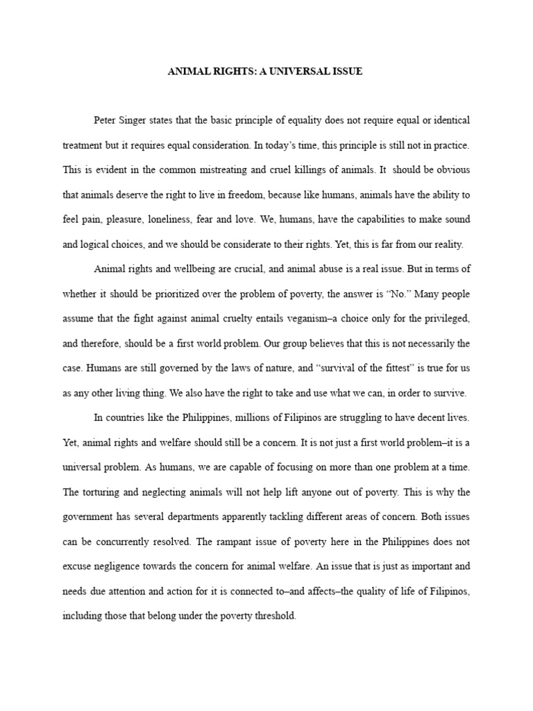 Animal Cruelty-A Universal Issue - Group 2 | PDF | Animal Rights ...