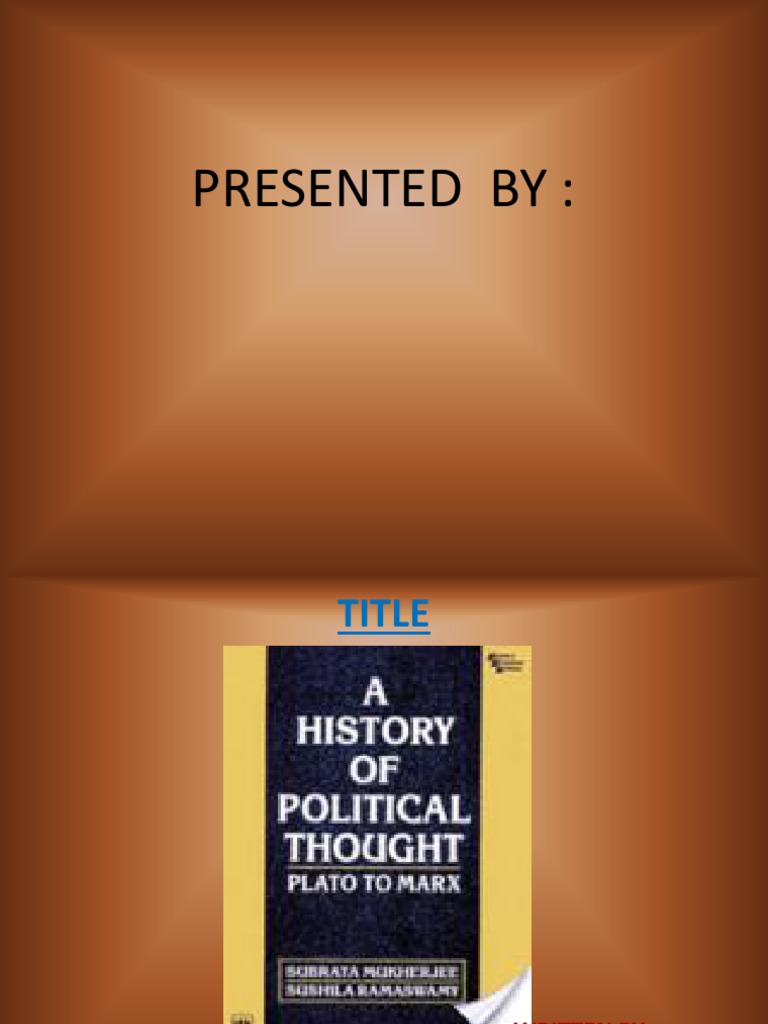 Political Thought: From Plato to Marx | PDF | Political Philosophy ...