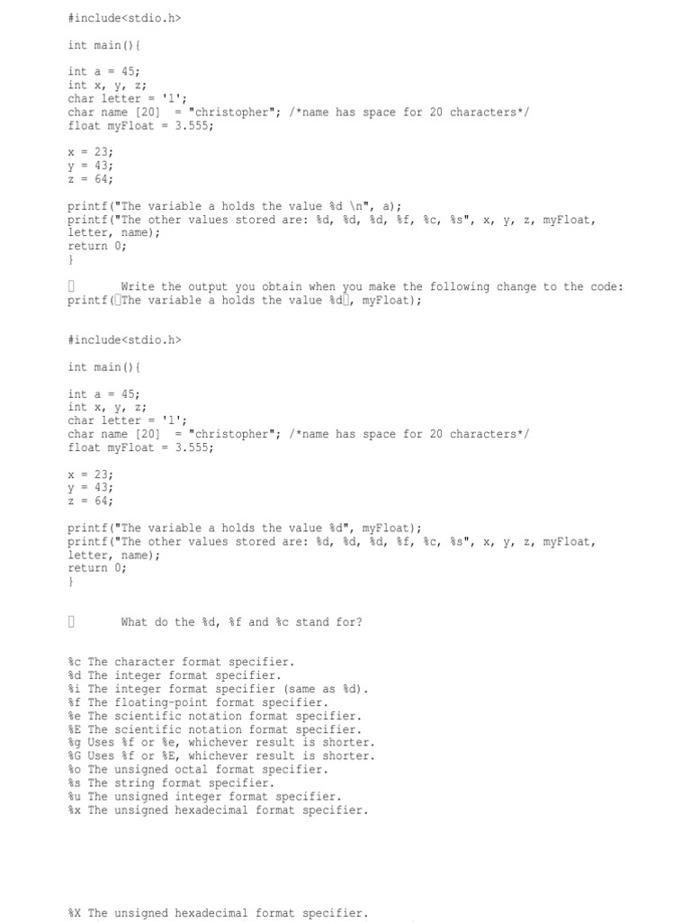 C Programmin Examples | PDF | Integer (Computer Science) | Integer