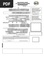 Philippine Army ID Application Form | PDF