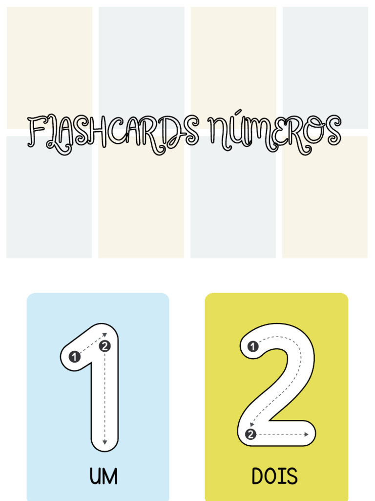 FlashCards Dos Números | PDF