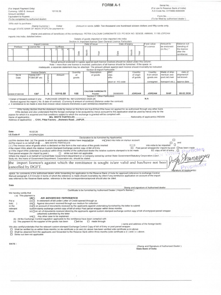 Form A1 | PDF