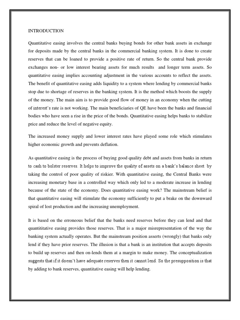 Quantitative Easing | PDF | Quantitative Easing | Central Banks