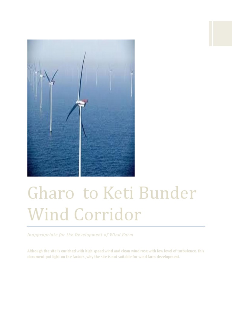 Gharo To Keti Bander Wind Corridor | PDF | Wind Power | Wind Turbine