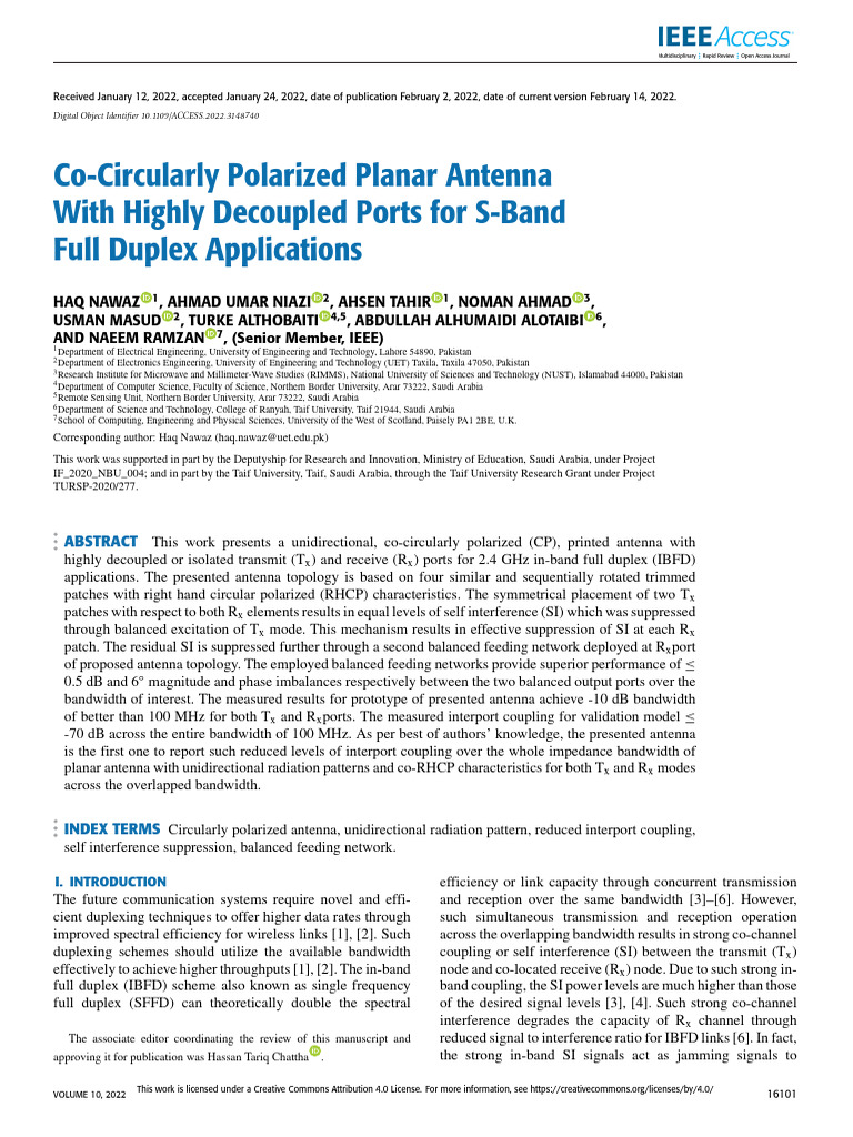 Co-Circularly Polarized Planar Antenna With Highly Decoupled Ports For ...