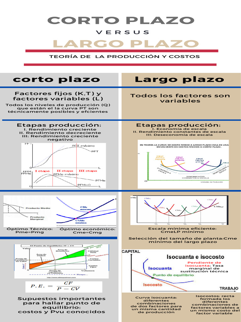 INFOGRAFÍA Producción y Costos Corto y Largo Plazo | PDF